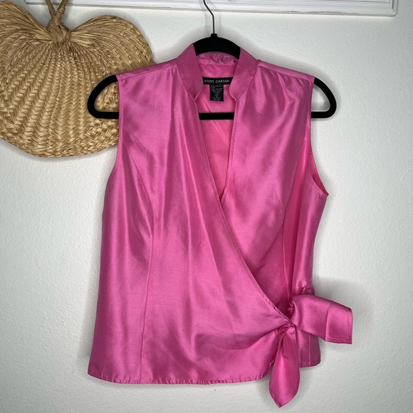 Anne Carson | Tops | Vintage Anne Carson Silk Wrap Blouse | Poshmark